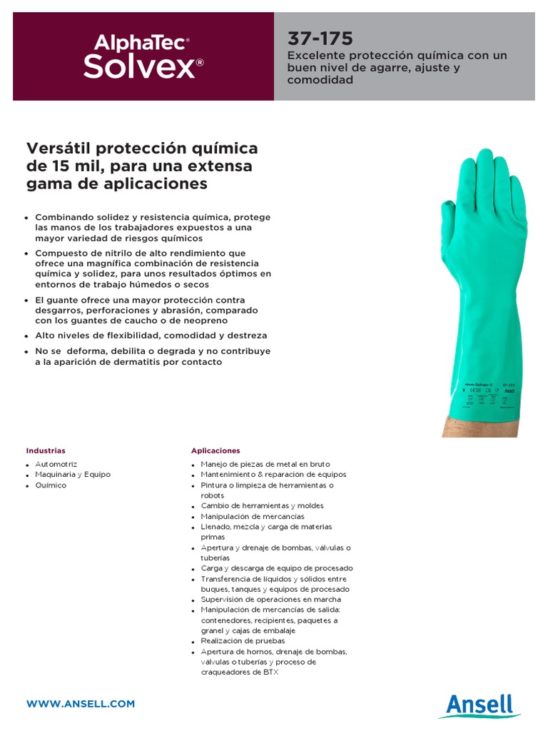 Alphatec Solvex 37 175 - Pds - MX | PDF | Materiales | Sector ...