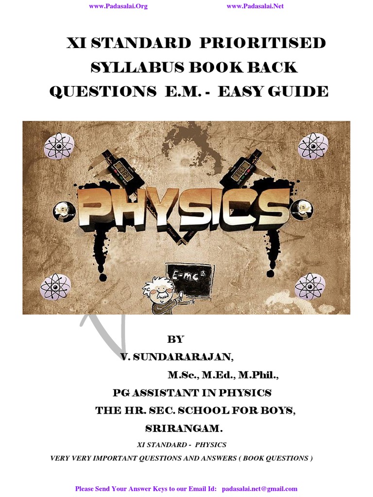 74-11th Physics - Book Back Questions - English Medium PDF Download | PDF | Acceleration ...