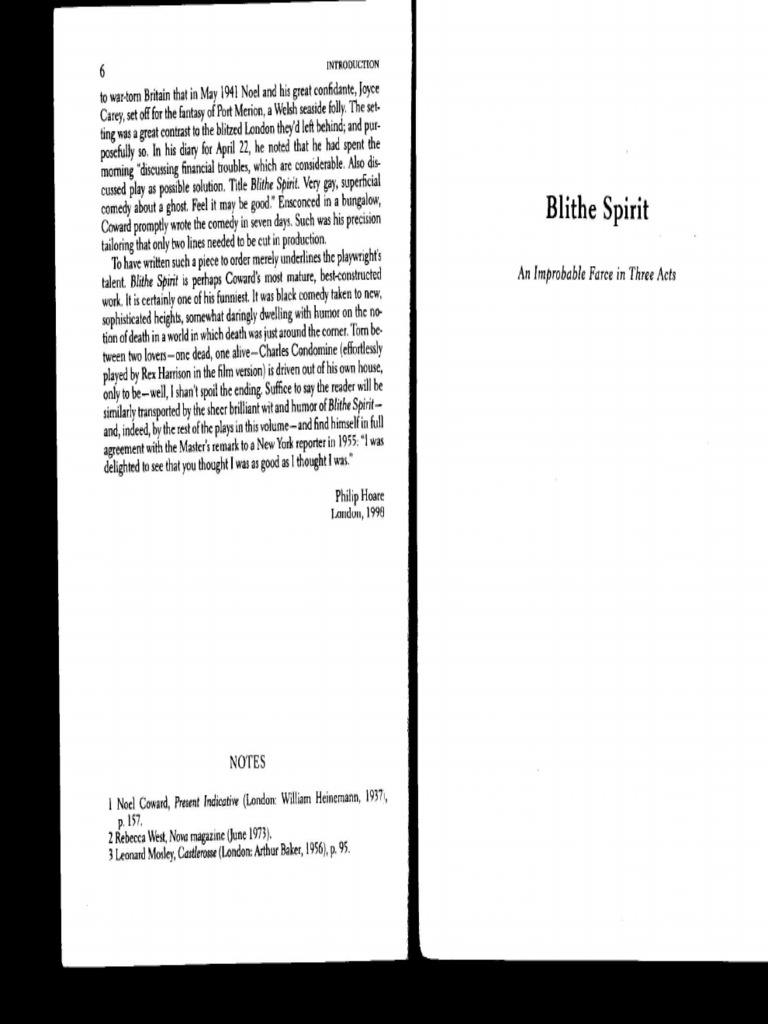 Blithe Spirit Script | PDF