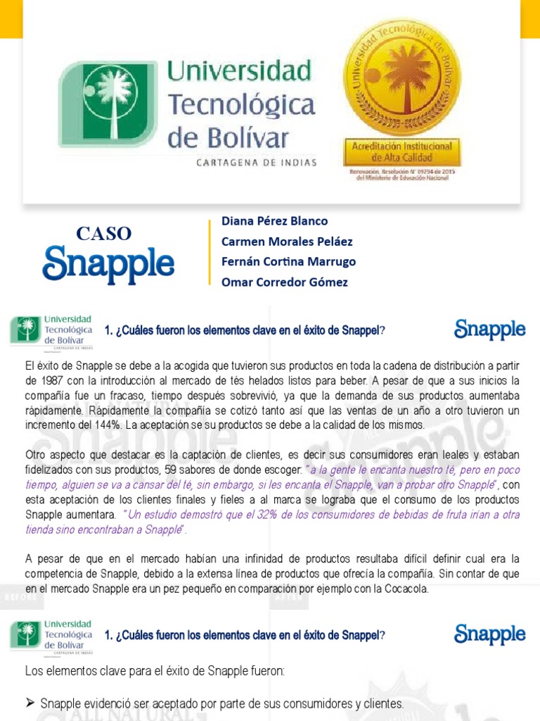 Caso Snapple | PDF | Economias