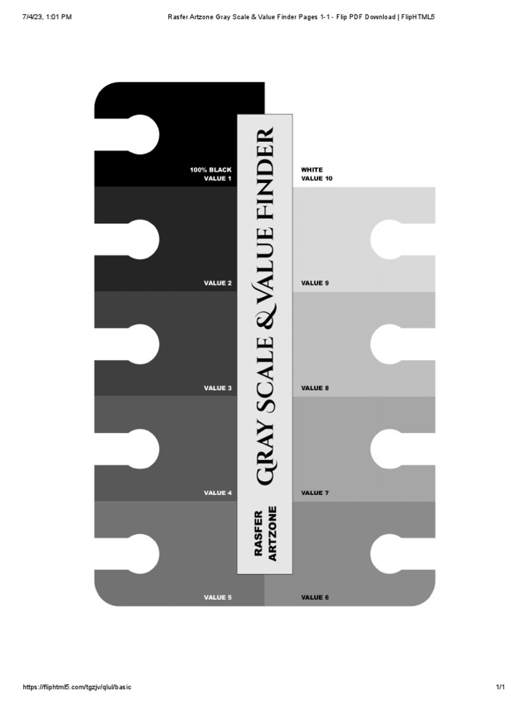 Rasfer Artzone Gray Scale & Value Finder Pages 1-1 - Flip PDF Download ...