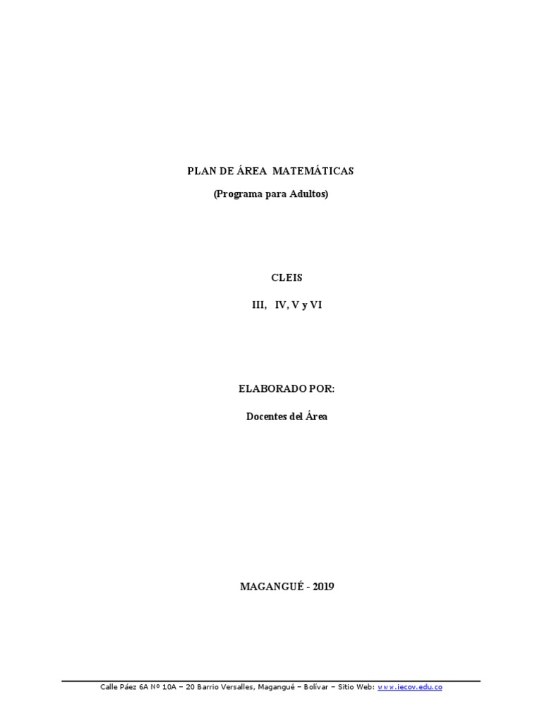Plan de Matemáticas para Adultos | PDF | Funciones trigonométricas ...