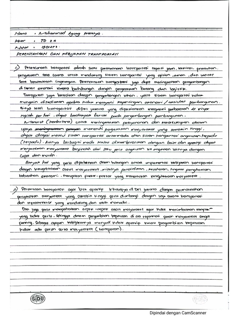 TD 3.4 Uts Muhammad Agung Prasetyo (1901257) | PDF