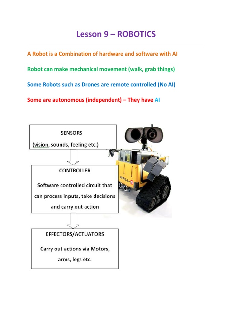 Lesson 9 - Robotics | PDF