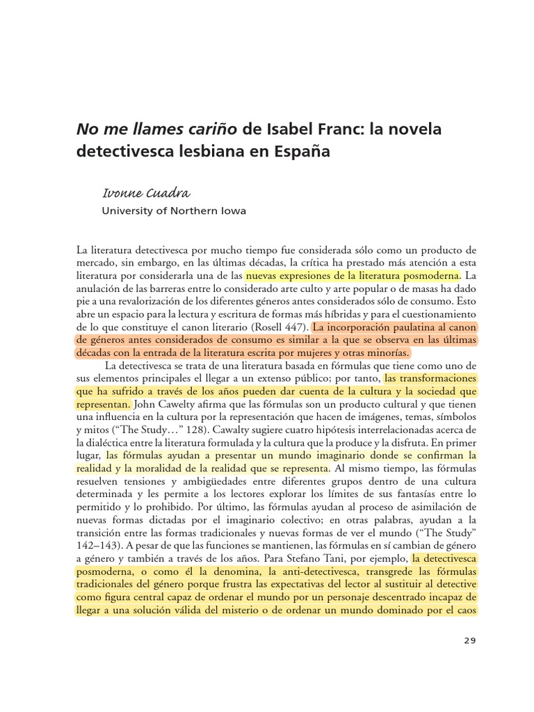 No Me Llames Cariño de Isabel Franc - La Novela Detectivesca Lesbiana ...