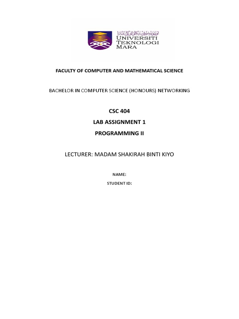 Lab Assignment Programming | PDF | Area | Computer Programming