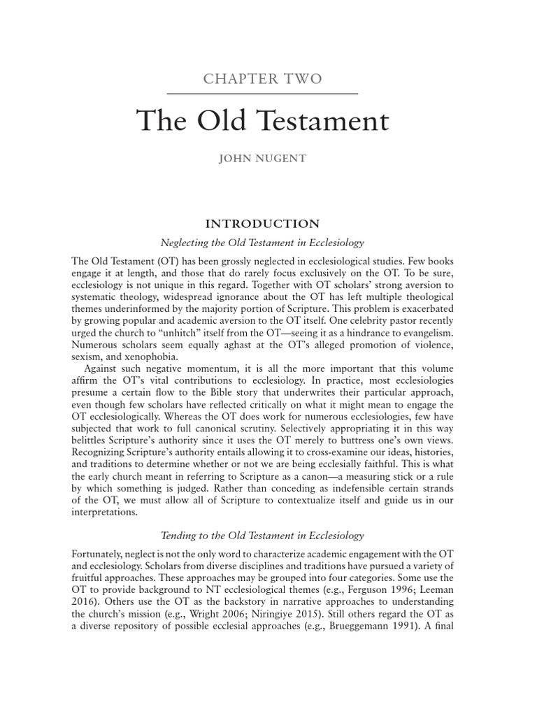 02-Handbook of Ecclesiology-Old Testament | PDF | Bible | Book Of Genesis