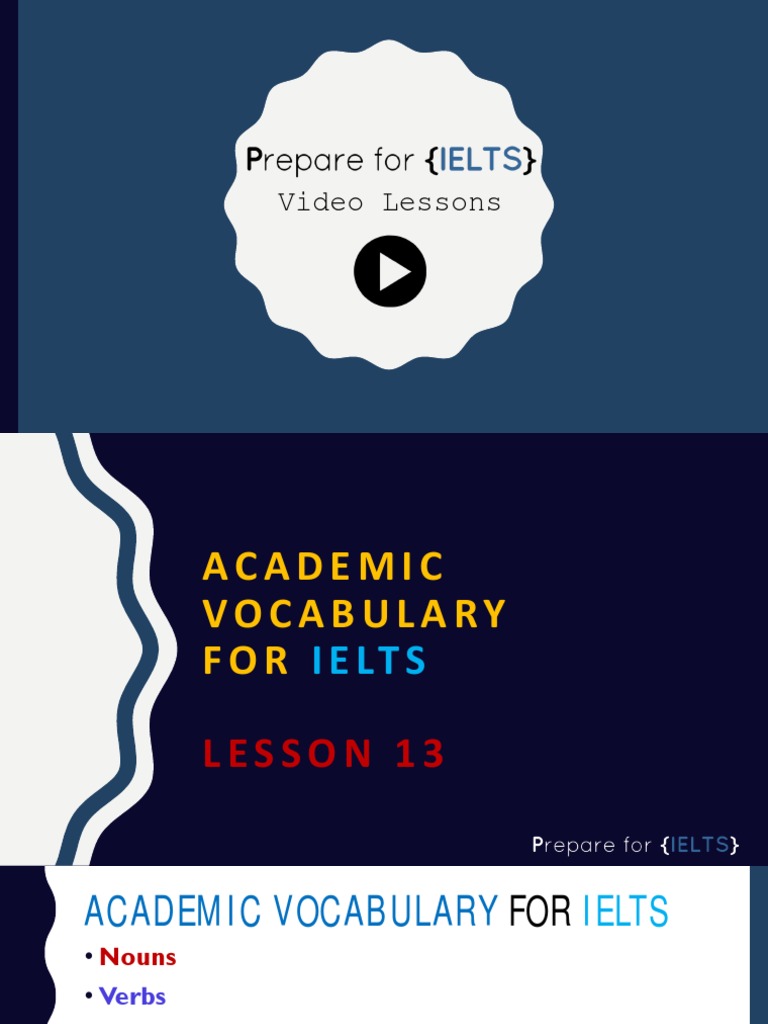 IELTS Academic Vocabulary Lesson 13 | PDF | Argument | Reason
