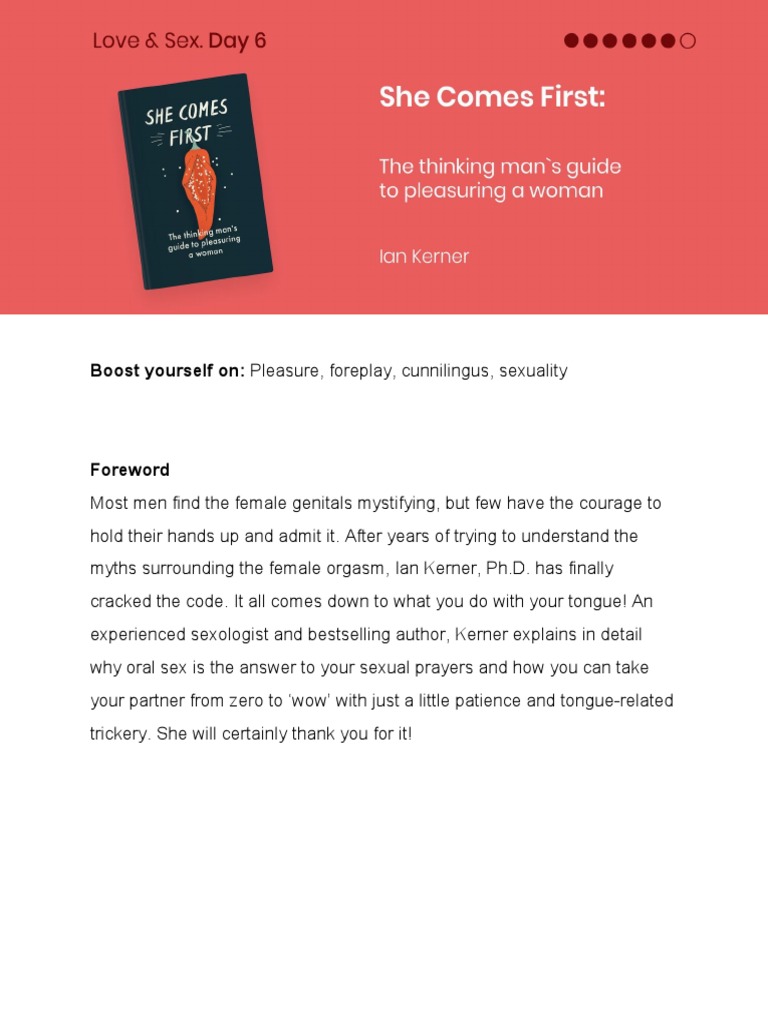 Day6-She Comes First | PDF | Orgasm | Labia