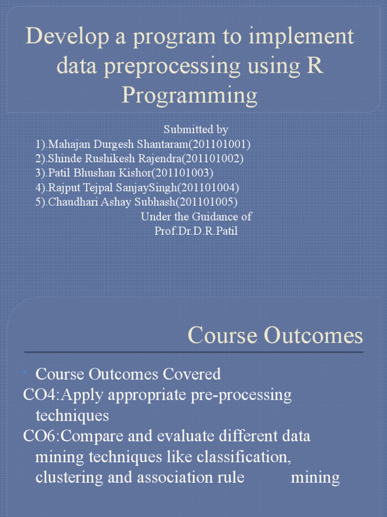 Develop A Program To Implement Data Preprocessing Using Pdf Machine Learning Categorical 