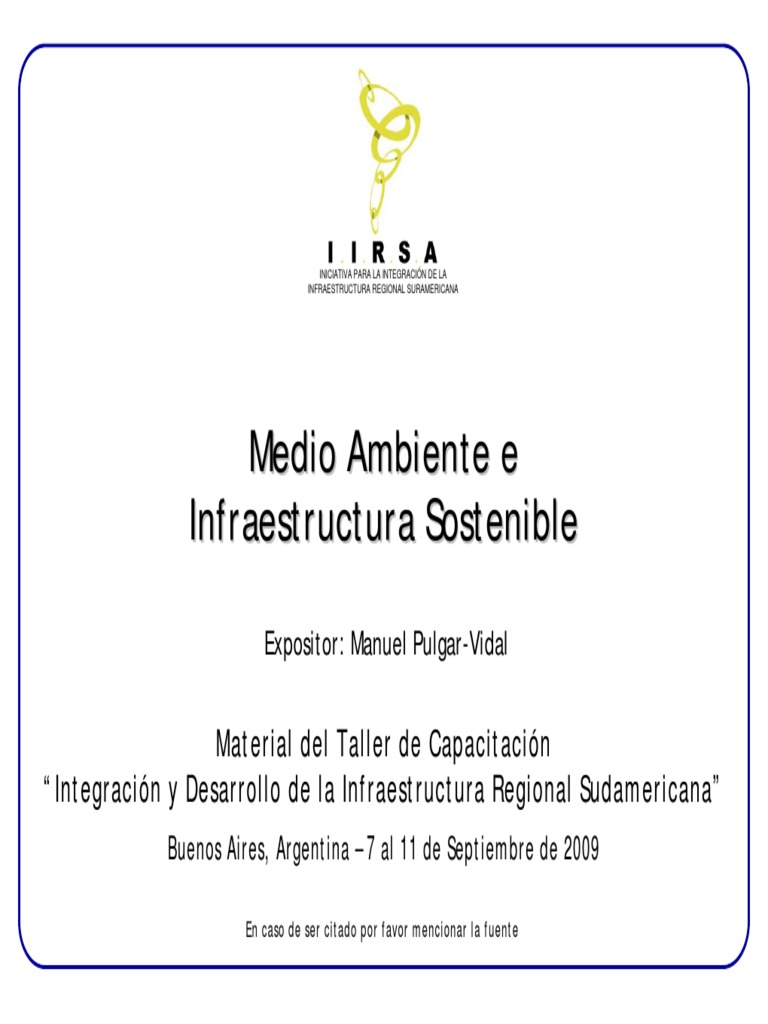 Medio Ambiente e Infraestructura Sostenible | PDF | Infraestructura | Entorno natural