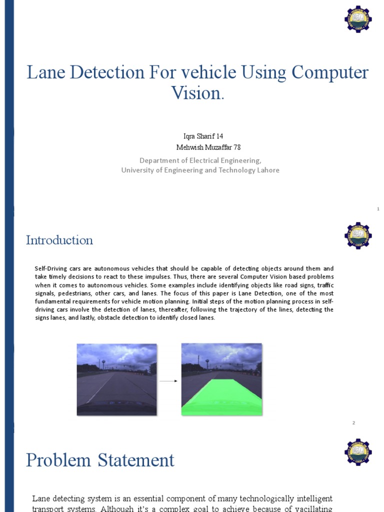 Lane Detection Pdf Image Segmentation Graphics