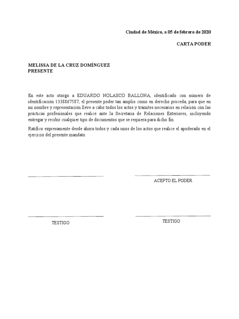 Carta Poder | PDF
