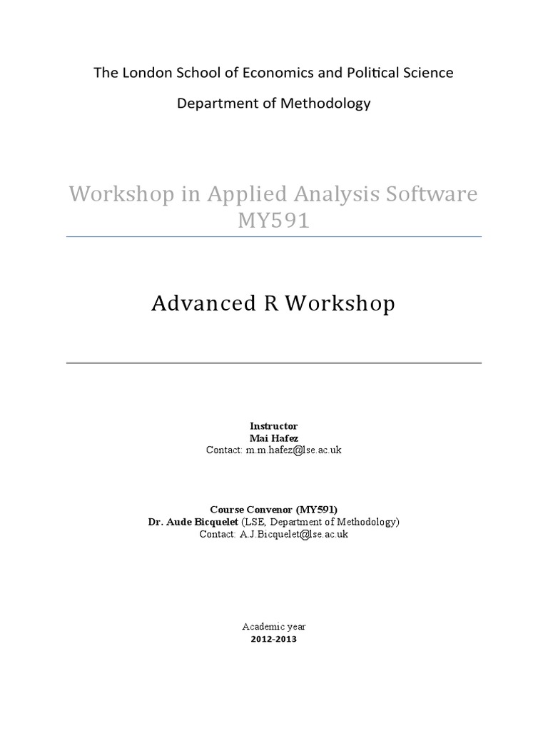 Advanced R Notes | PDF | Analysis Of Variance | Regression Analysis