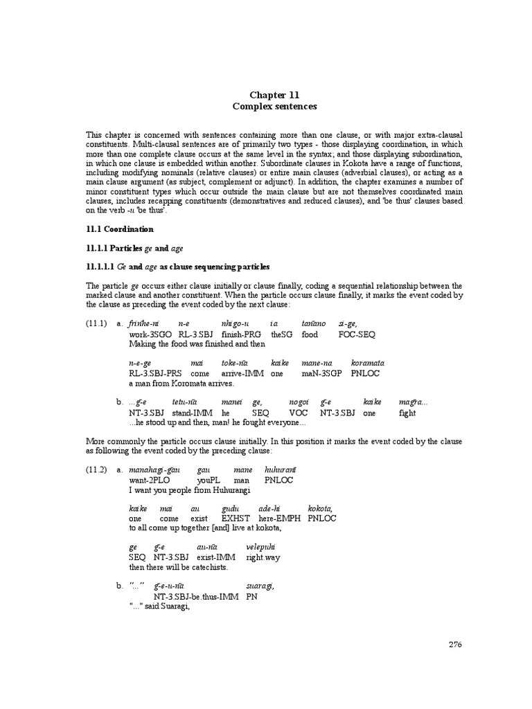 ch11 2 | PDF | Clause | Sentence (Linguistics)