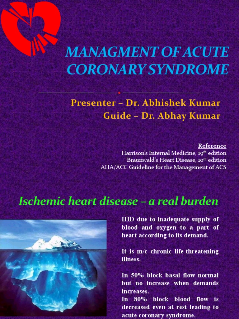 Management of ACS | PDF | Myocardial Infarction | Coronary Artery Disease