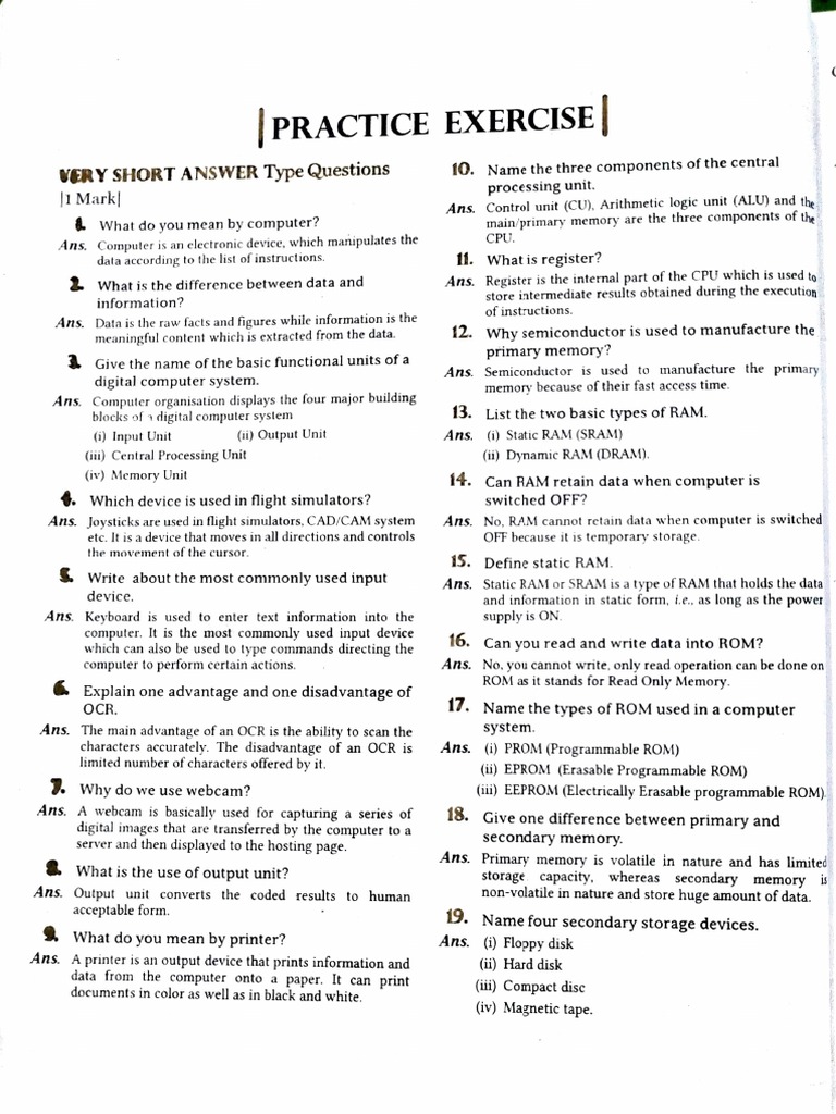 Computer Overview Chapter 1 Pdf Computer Data Storage Read Only Memory 