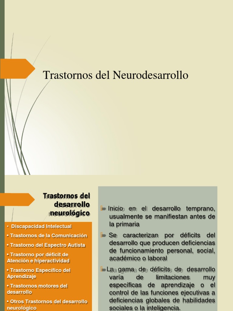 Trastornos Del Neurodesarrollo | PDF | Discapacidad intelectual | Espectro autista