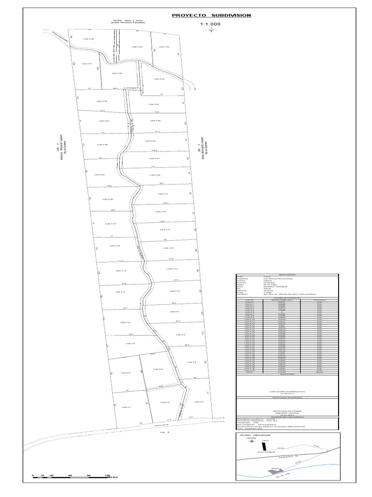 Proyecto Subdivision Lote A | PDF | Geodesia | Geofísica