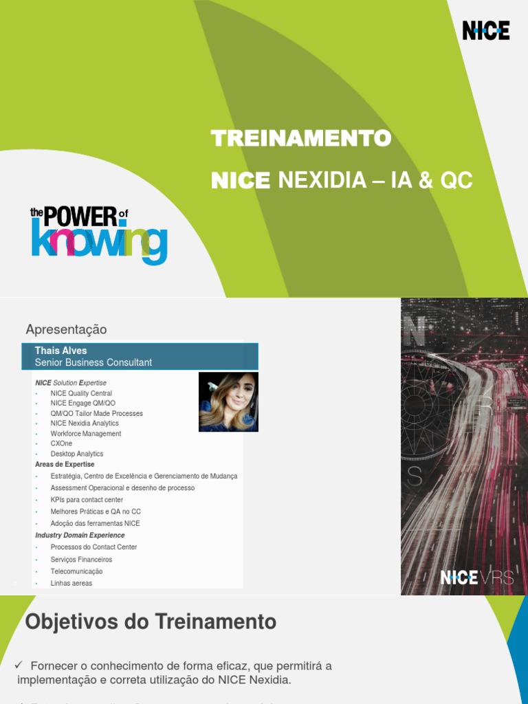 Apresentação Treinamento NICE Nexidia | PDF | Inteligência artificial ...