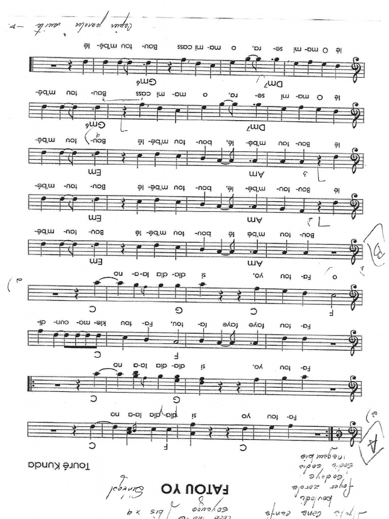 Fatou Yo Partition | PDF