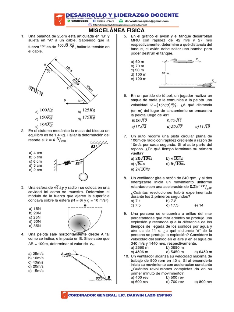 Miscelanea | PDF | Física | Mecánica