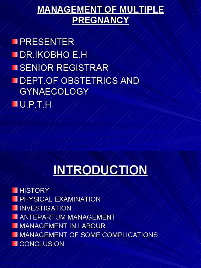 Management of Multiple Pregnancy | PDF | Multiple Births | Childbirth