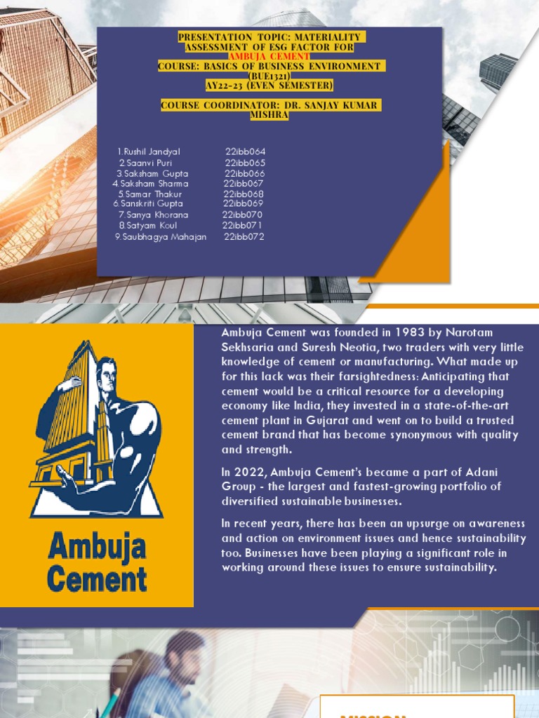 Ambuja Cement | PDF | Sustainability | Procurement