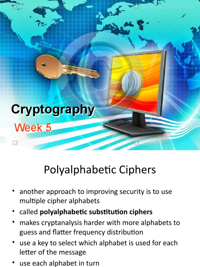 Week 5 - Cryptography | PDF | Cipher | Cryptography Week 5 - Cryptography | PDF | Cipher | Cryptography