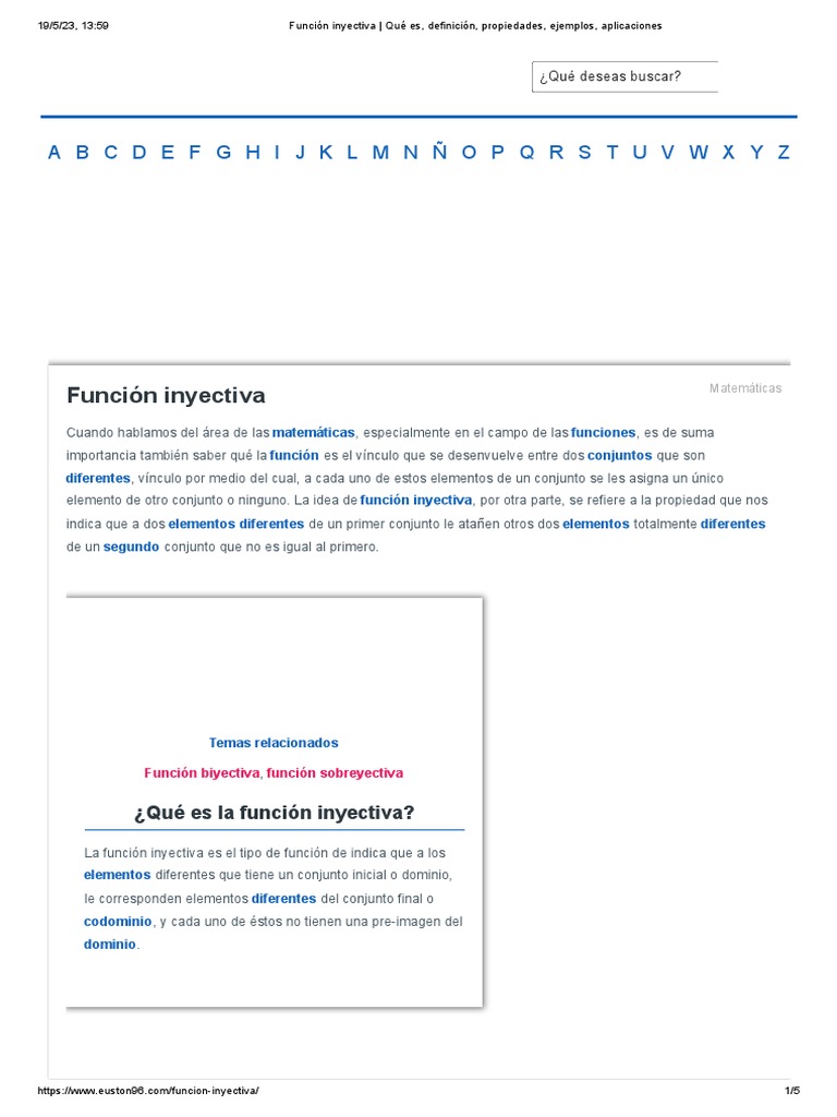 Función Inyectiva - Qué Es, Definición, Propiedades, Ejemplos ...