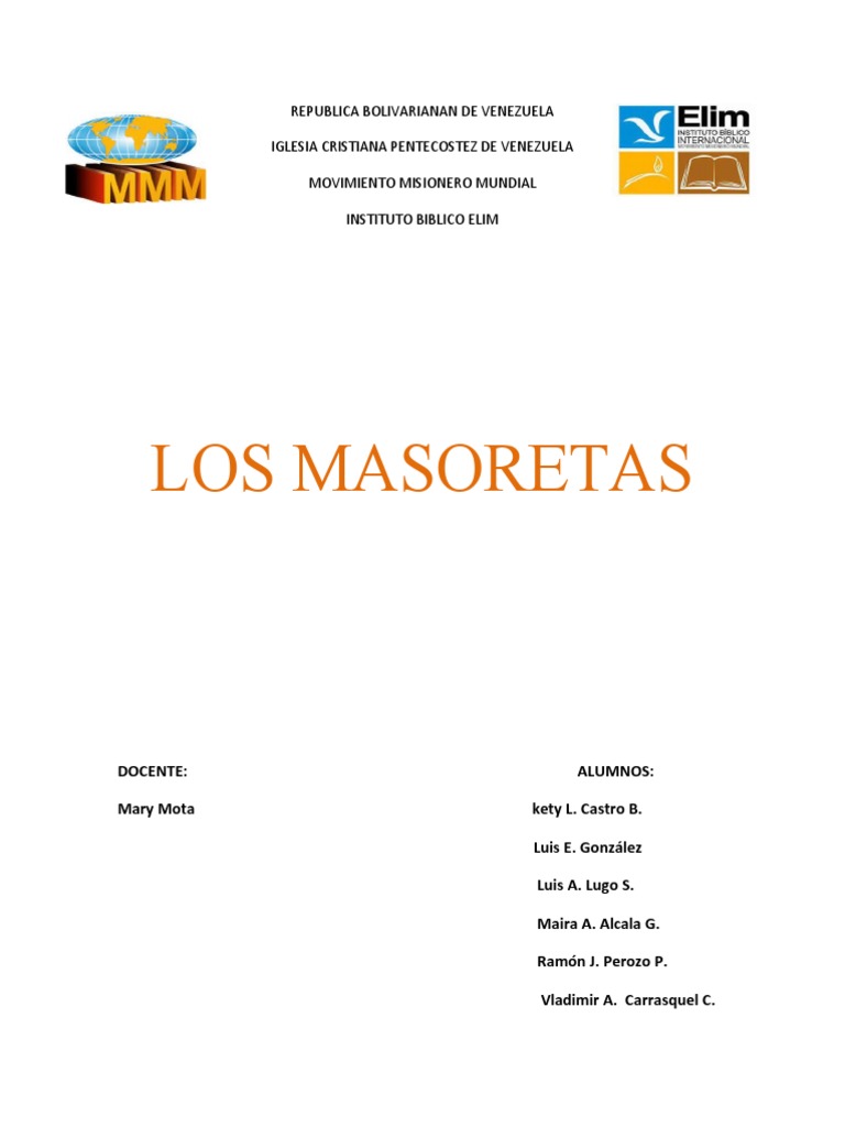Los Masoretas | PDF | Biblia | Septuaginta