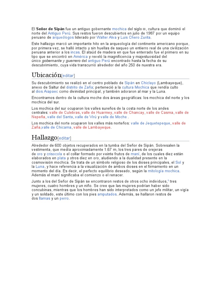 Descubrimiento del Señor de Sipán | PDF | Andes | Arqueología