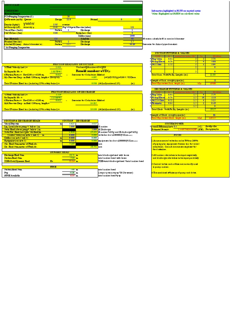 Pumps Calculation 2 | PDF | Pump | Energy Technology