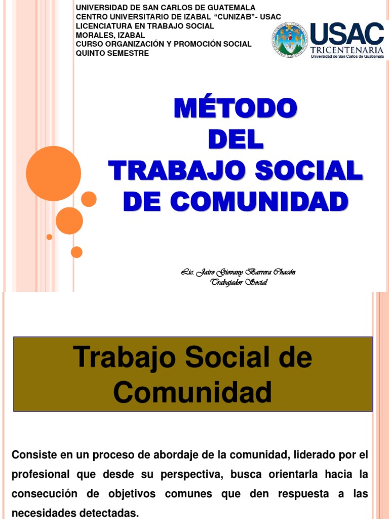 4-Método de Trabajo Social de Comunidad | PDF | Trabajo Social | Sociedad