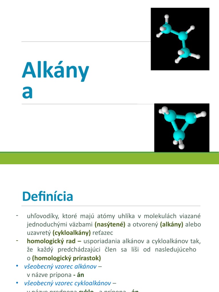 Alkány A Cykloalkány | PDF
