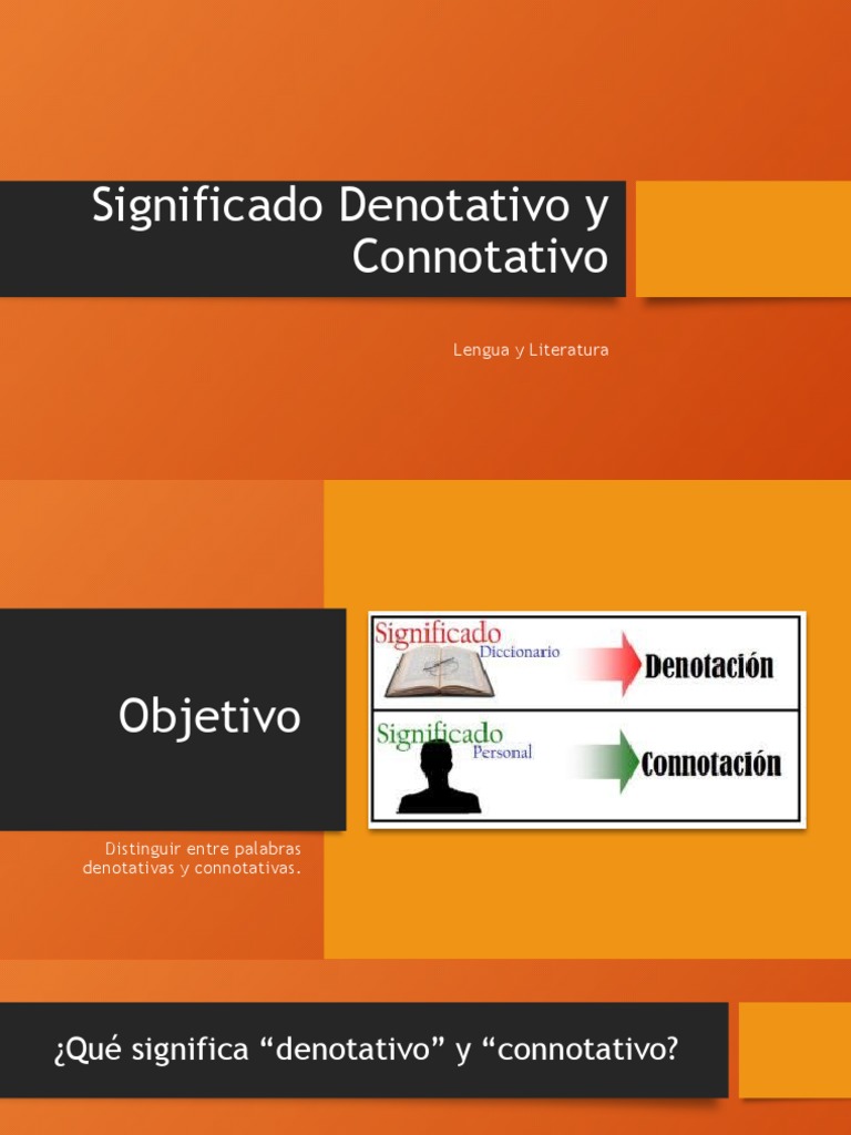 Lenguaje Denotativo y Connotativo | PDF