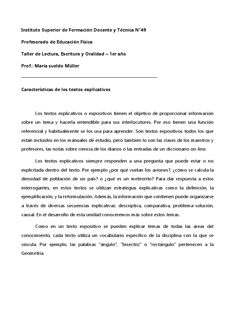 El Texto Explicativo | PDF | Núcleo planetario | Naturaleza