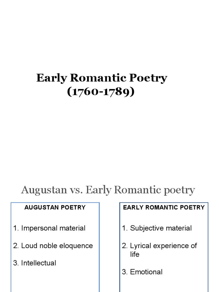3 - Early Romantic Poetry | PDF | Romanticism