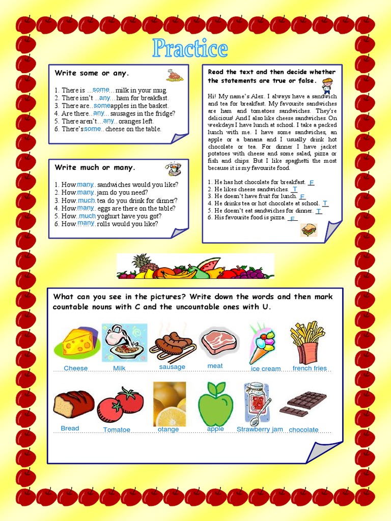 Vocabulary Food | Download Free PDF | Lunch | Sandwich