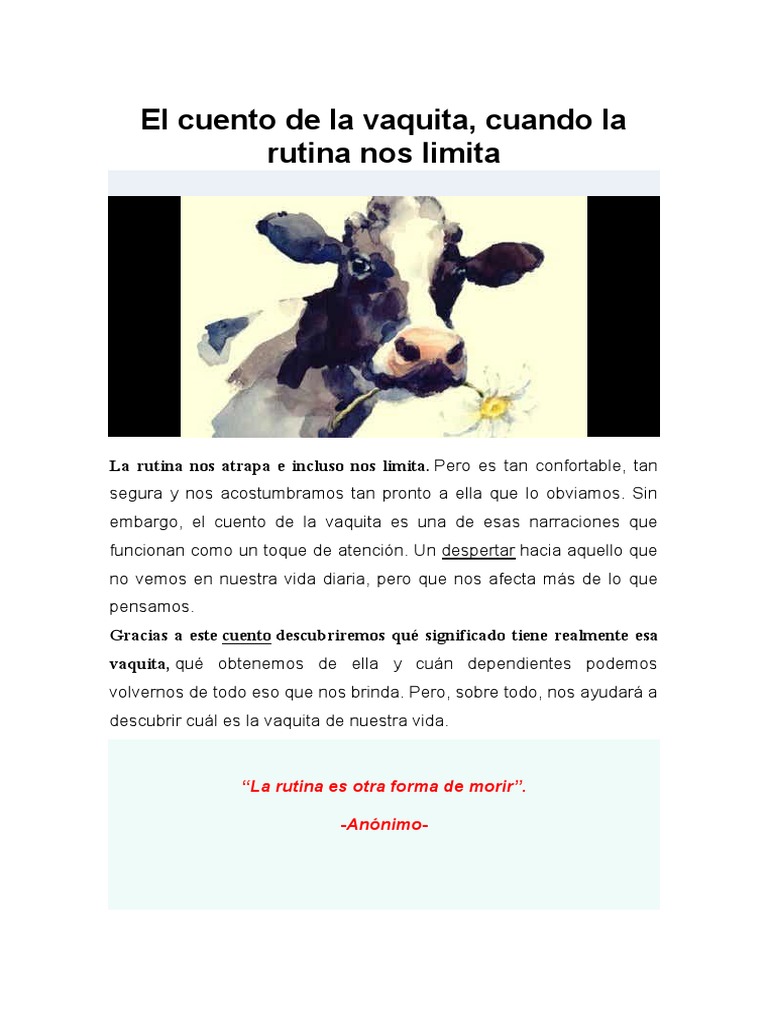 El Cuento de La Vaquita | PDF
