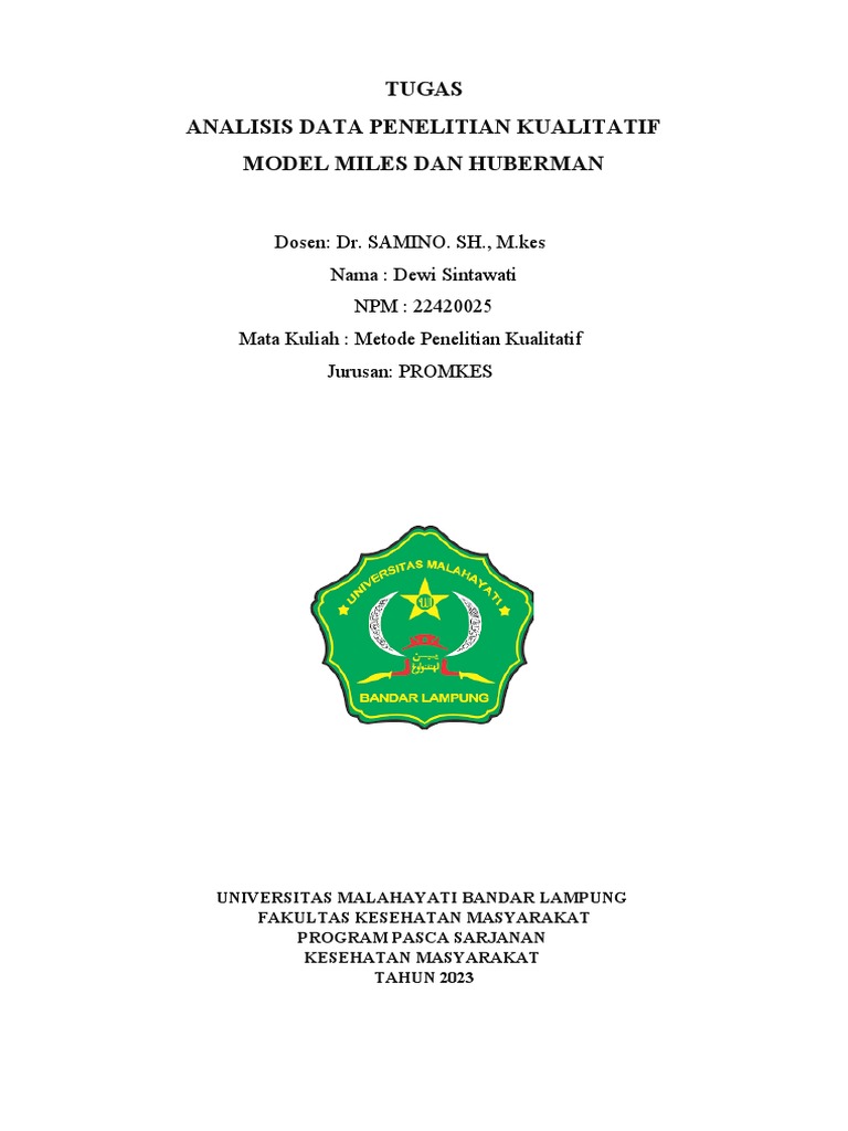 Analisis Data Kualitatif Miles & Huberman | PDF