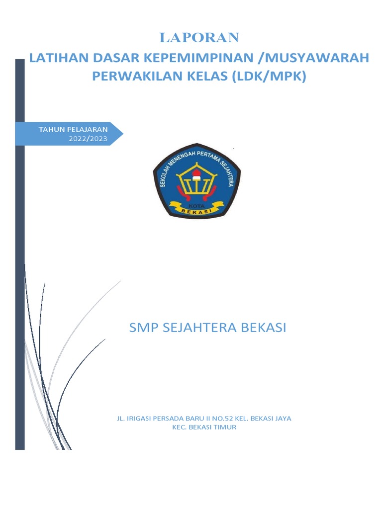 Cover Laporan LDK | PDF | Bisnis