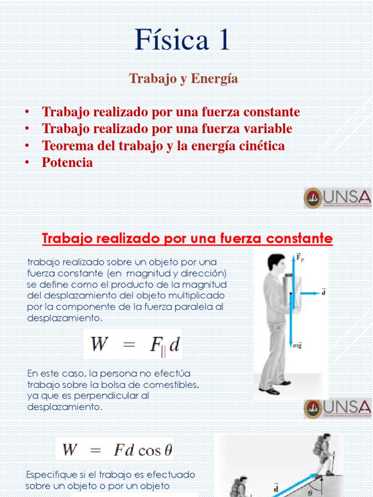 Trabajo y Energia | PDF | Fuerza | Vector Euclidiano