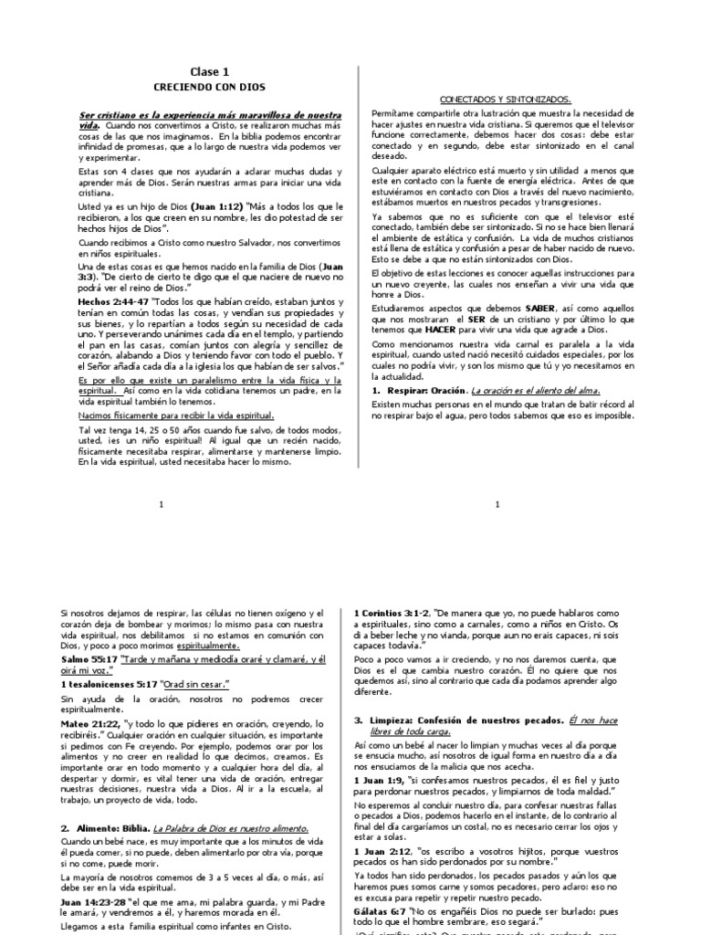 Leccion 1 MIS PRIMEROS PASOS | PDF | Oración | Vida