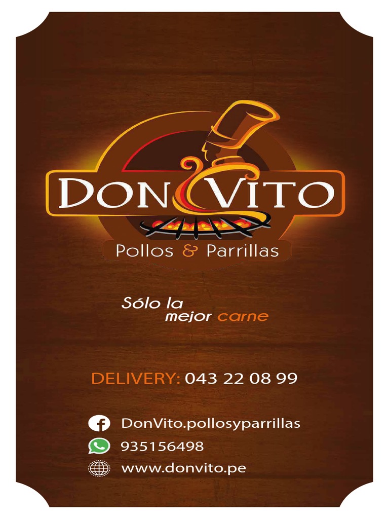 Carta Don Vito-1 | PDF | filete | ensalada