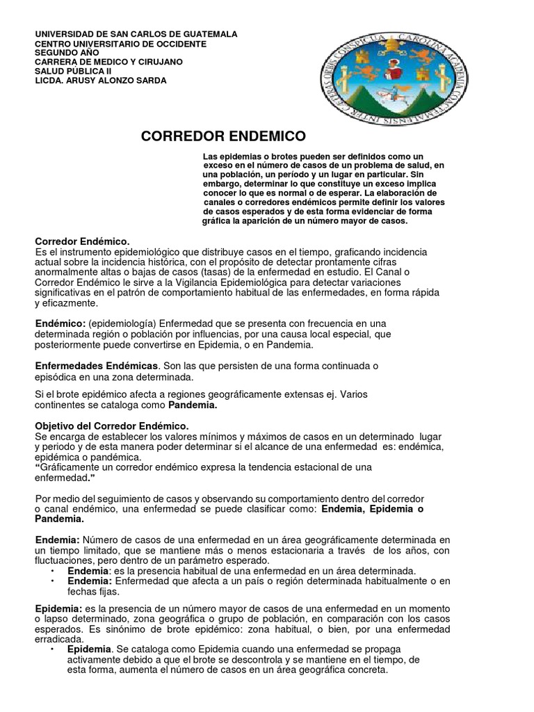 Corredor Endémico: Guía y Uso | PDF | Epidemias | Pandemia