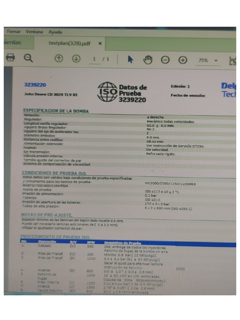 Test Plan Bomba 3239F221W | PDF