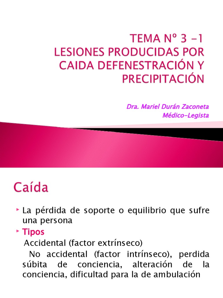 Tema 3-1 Lesiones Producidas Por Caida Defenestración y Precipitación ...