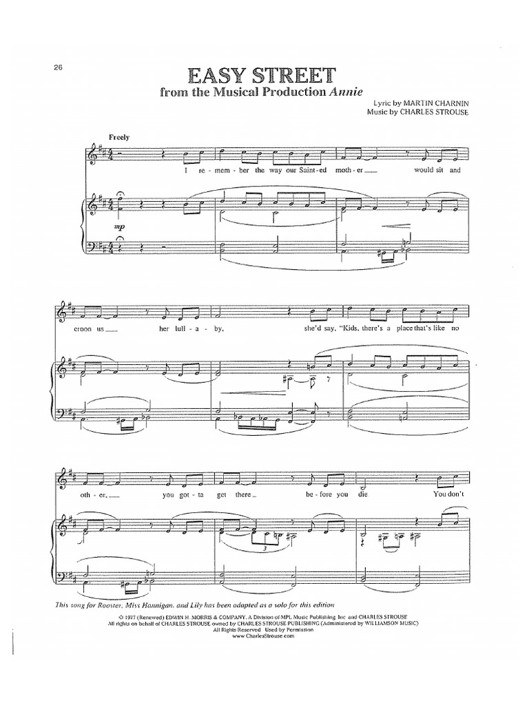 Easy Street - Annie | PDF