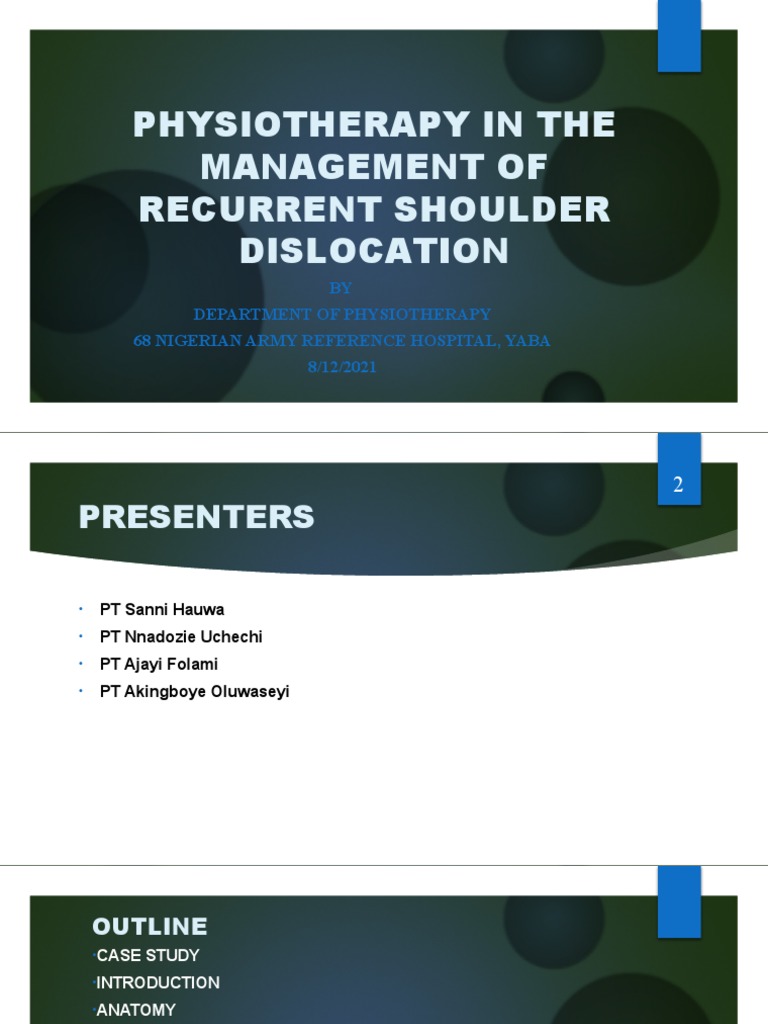 Physiotherapy for Recurrent Shoulder Dislocation | PDF | Shoulder | Joints